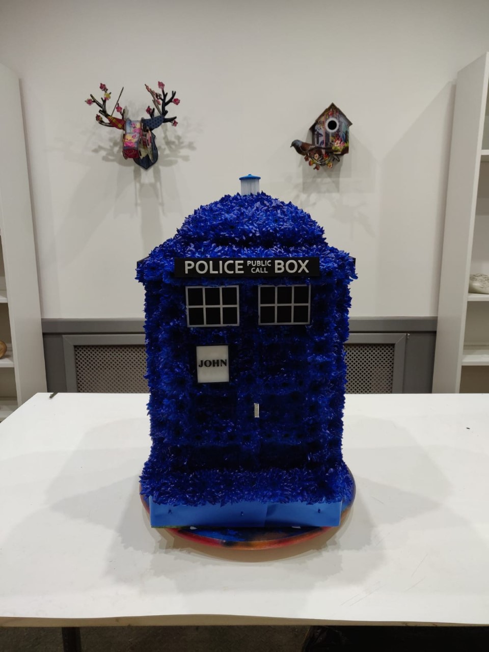 3D Police Tardis themed Floral Tribute - Southall Funerals