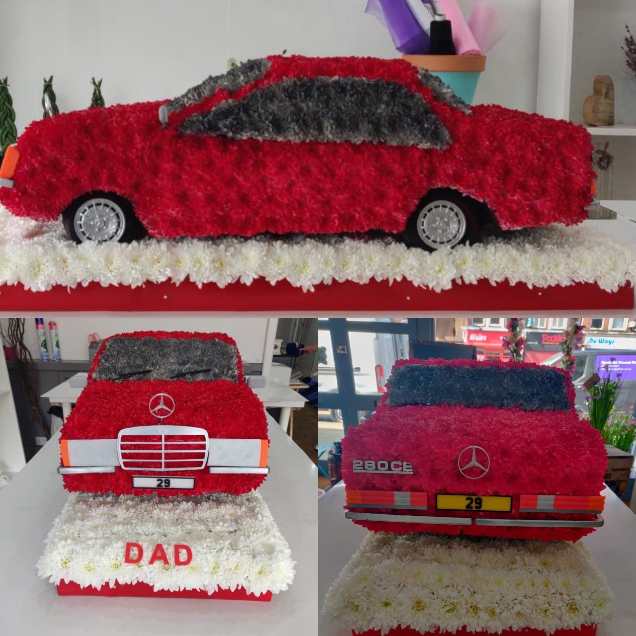 3D Mercedes Benz Car Floral Tribute - Southall Funerals
