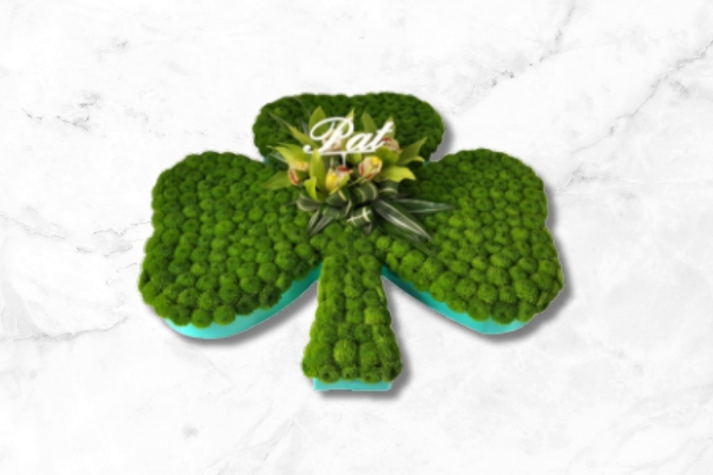 Shamrock Themed Floral Tribute - Southall Funerals